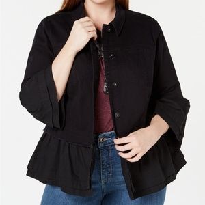 Style & Co. | Jackets & Coats | Styleco Jacket Tiered Denim Deep Black ...